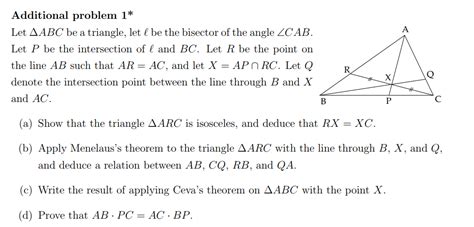 Geometry A Proof Using Menelaus Theorem And Cevas Theorem