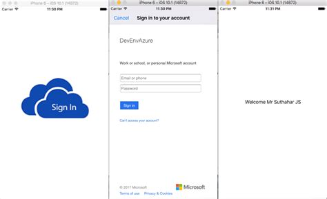 MSDEVBUILD Azure Active Directory Login Using Xamarin Forms