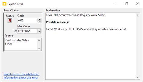 Error 603 When Building A Real Time Application Rtexe In Labview Ni