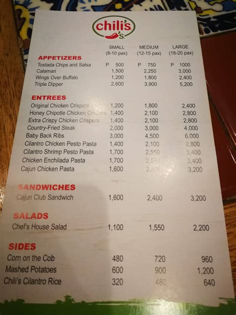 Menu At Peri Peri Charcoal Chicken Restaurant Quezon City Level 1