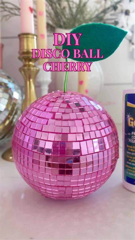 Diy Cherry Disco Ball For Valentines Day Diy Disco Ball Styrofoam