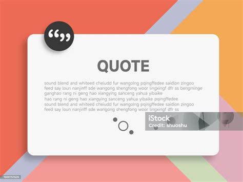 인용 거품 주석 메모 프레임 재료 평면 디자인 색상 템플릿 배경 Brand Name Online Messaging