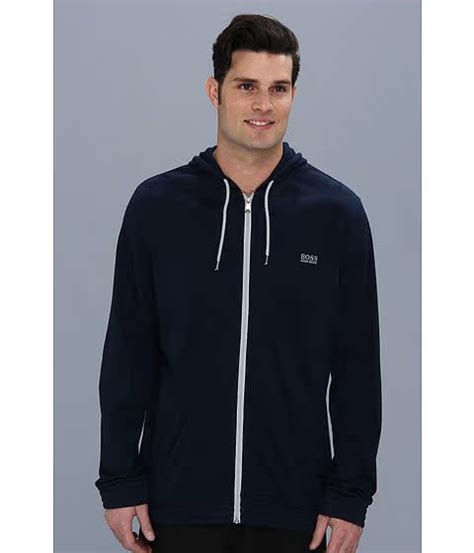 美国代购 Boss Hugo Boss 10121122舒适休闲拉链连帽男款卫衣夹克健康减肥康宝莱