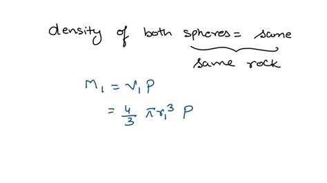 SOLVED Two Spheres Are Cut From A Certain Uniform Rock One Has Radius