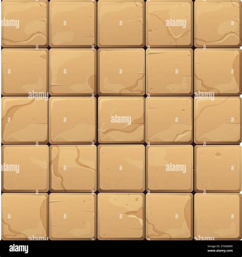 Stone Wall From Bricks Rock Game Background Medieval In Cartoon Style Textured Surface Ui