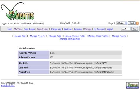 Mantis Bug Tracker Screenshot 4