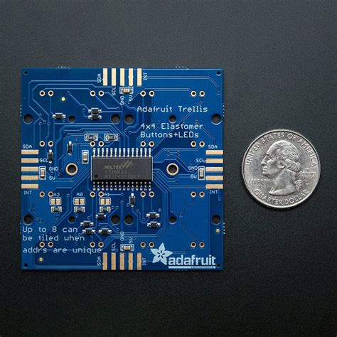 Adafruit Trellis Monochrome Driver Pcb For 4 X 4 Keypad And 3mm Leds Adafruit Trellis Monochrome Driver Pcb For 4 X 4 Keypad And 3mm Leds