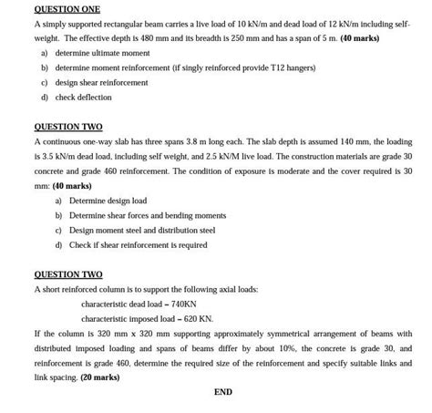 Solved Question One A Simply Supported Rectangular Beam
