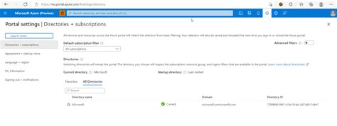 개별 vss azure 구독을 사용하여 디렉터리 테넌트 변경 microsoft learn