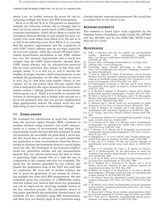 Secret Key Extraction From Wireless Signal Strength In Real