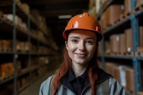 Premium Ai Image Portrait Beatiful Caucasian Woman Worker Supervisor