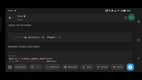 Python Matrix Creation Of Nn Youtube