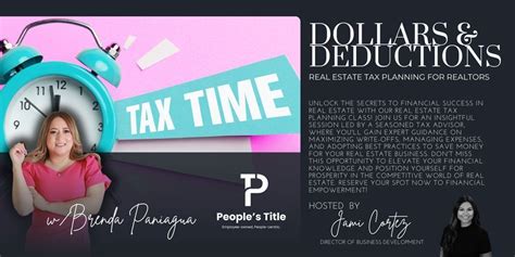 Dollars And Deductions Real Estate Tax Planning For Realtors Peoples