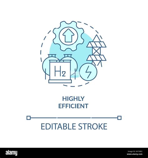 Highly Efficient Energy Turquoise Concept Icon Stock Vector Image And Art