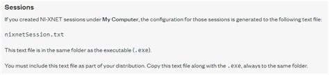 Nixnetsessiontxt Not Generated When Building Exe Ni Community