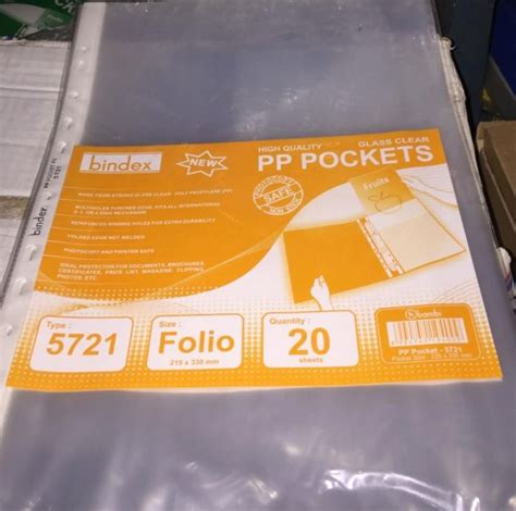 Pp Pocket Bindex Folio 5721 1 Set Isi 20 Lembar