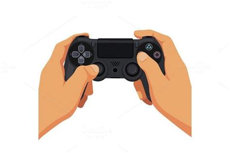 Man Holding Playstation 4 Controller Human Icon Hand Pose Playstation