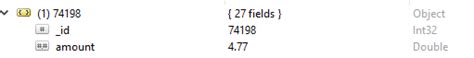 mongodb issue reading value with type double stack overflow