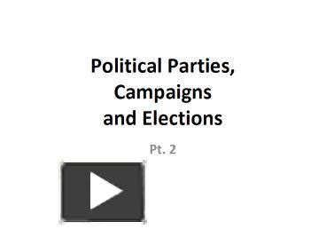 Ppt Political Parties Campaigns And Elections Powerpoint Presentation Free To View Id