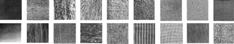 eighteen texture samples belonging to the brodatz database typically