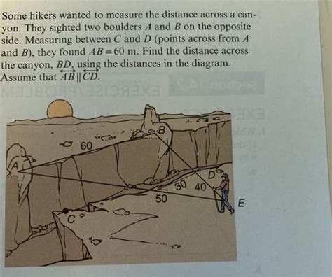 Solved Some Hikers Wanted To Measure The Distance Across A Chegg