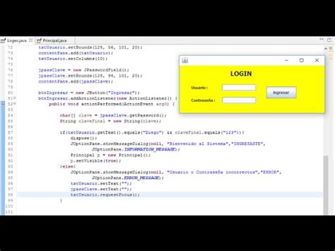 Programaci N De Un Login Con Java En Eclipse Youtube