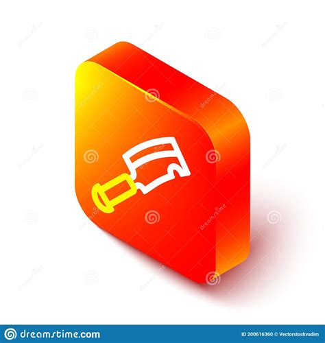 Isometric Line Meat Chopper Icon Isolated On White Background Butcher