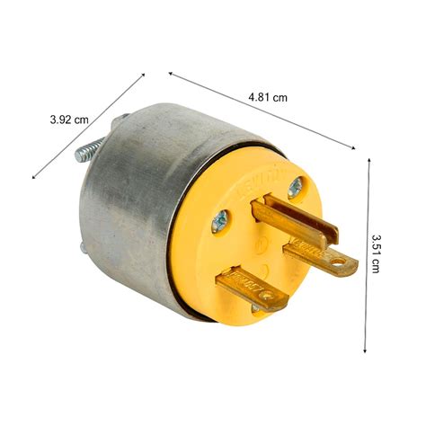 Enchufe 15a 250v L T M Chino Blindado Leviton Promart