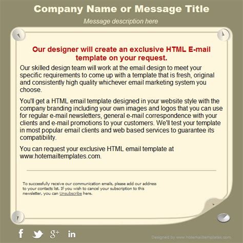 Memo Free HTML E Mail Templates