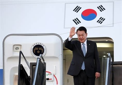 윤 대통령 한미일 정상회담 마치고 귀국길 일요신문