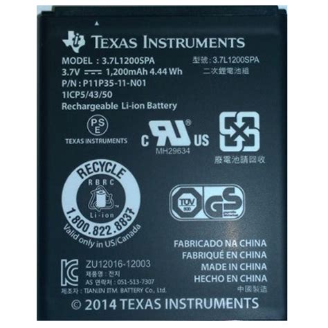 Ti Nspire Cx Ti 84 Ce Genuine Rechargeable Battery Without Wire