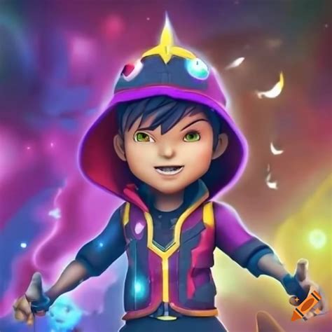 Boboiboy Galaxy Elemental Froza On Craiyon