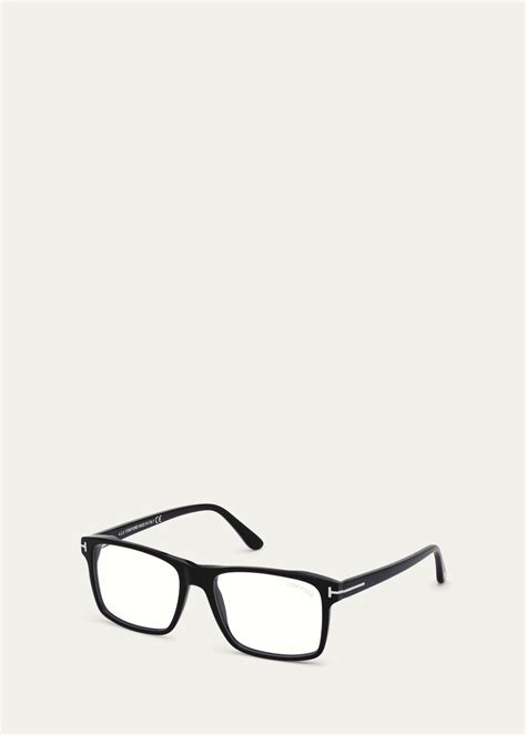 Tom Ford Mens Ft5682 Bm54 Blue Light Blocking Square Optical Glasses
