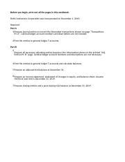 Accounting Chapter 3 Assignment Xlsx Before You Begin Print Out All