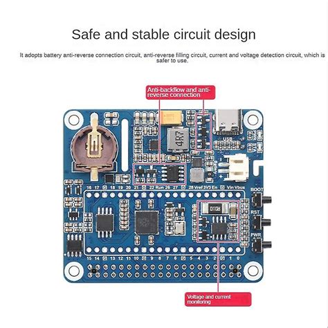 Power Management Hat B For Rp2040 Uart Gpio Built In Clock Multiple Protection Circuit Board