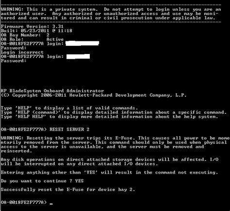 Reset The Hp Blade In The Enclosure Techbrainblog 52 Off