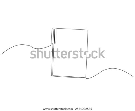 Continuous One Line Drawing File Folder Stock Vector Royalty Free 2521022585 Shutterstock