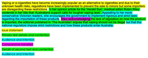 Unit 3 Vce English How To Write Your Argument Analysis Essay Part 2 Ronnies Ramblings