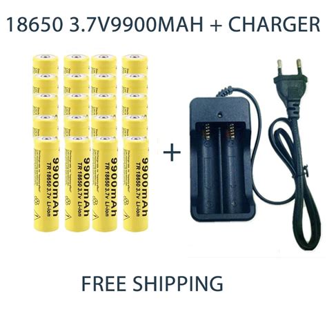 18650 Battery Rechargeable Battery 37v 18650 9900mah Capacity Li Ion
