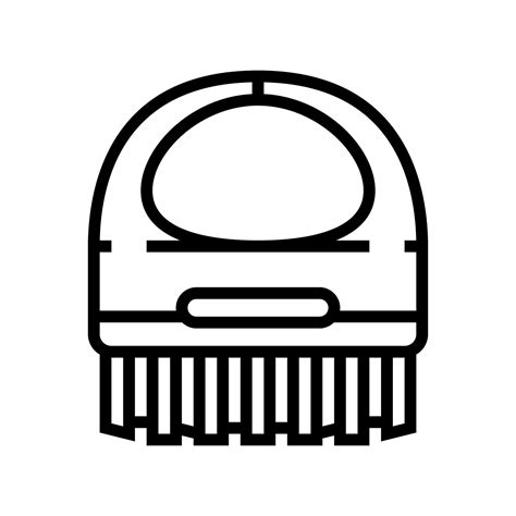 Brush Spa Salon Accessory Line Icon Vector Illustration 10326057 Vector