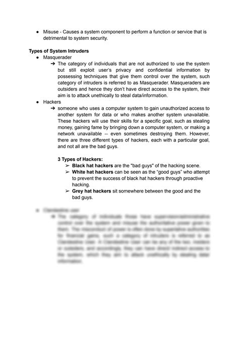 Solution Empowerment Technology Types Of System Intruders Studypool