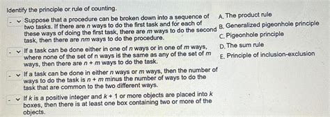 [answered] identify the principle or rule of counting suppose that a