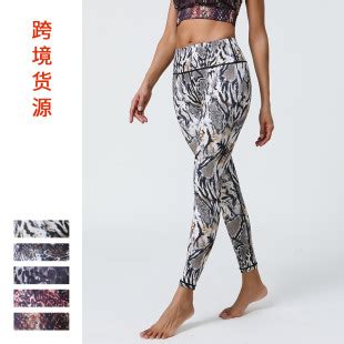 NEW 跨境欧美新款瑜伽裤女高腰弹力运动健身裤欧码印花瑜伽服厂家 阿里巴巴