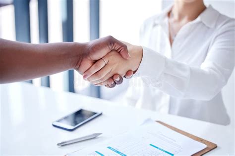 Make A Good First Impression Two Businesspeople Shaking Hands In An