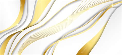 현대 흰색과 금색 추상적인 배경입니다 3d 계층화 된 럭셔리 흰색과 금색 배경 프리미엄 벡터