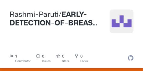 Github Rashmi Parutiearly Detection Of Breast Cancer Using