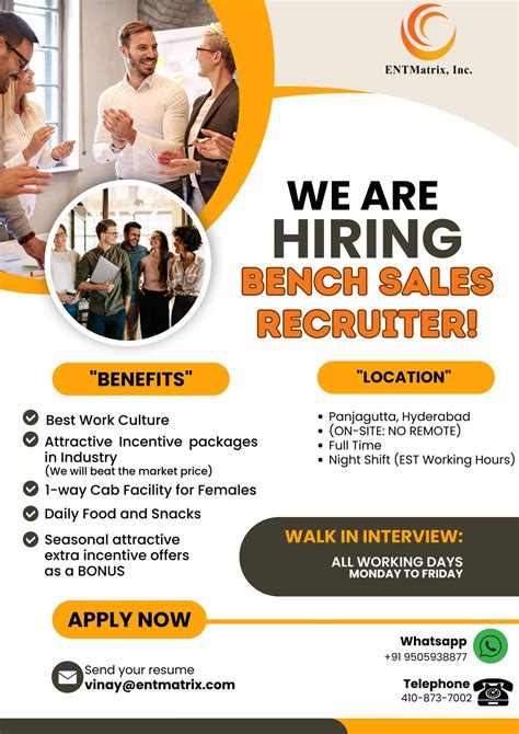 Vinay Chepuri On Linkedin Jobopportunity Benchsalesrecruiter