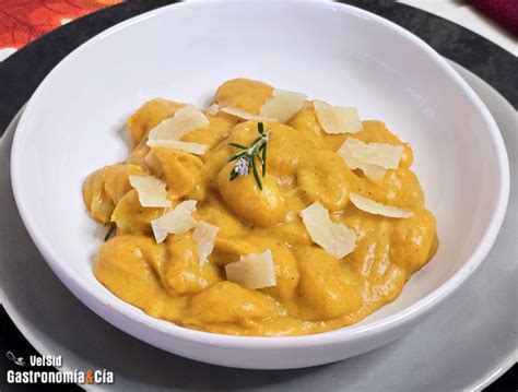 Receta De ñoquis Con Salsa De Calabaza Y Queso Fácil Saludable Y