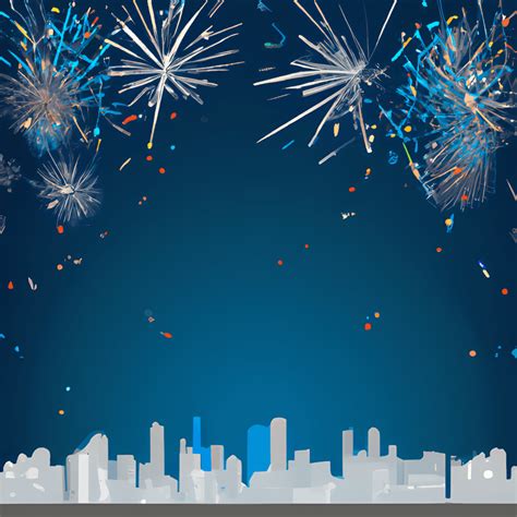 In Frame Fireworks With Realistic Skyline · Creative Fabrica