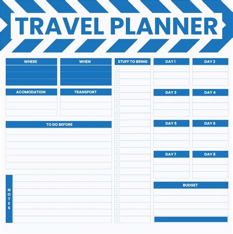 Premium Vector Free Vector Creative Modern Travel Planner